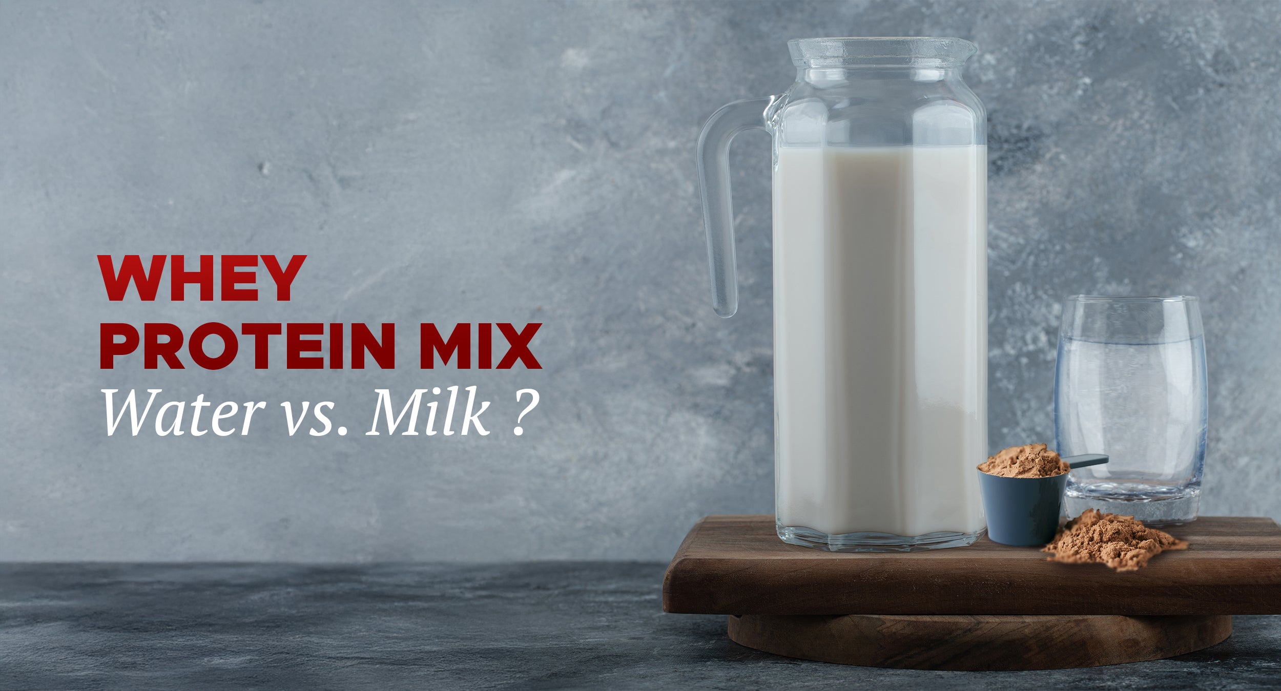 Whey Protein with Milk Or Water -Choose Now