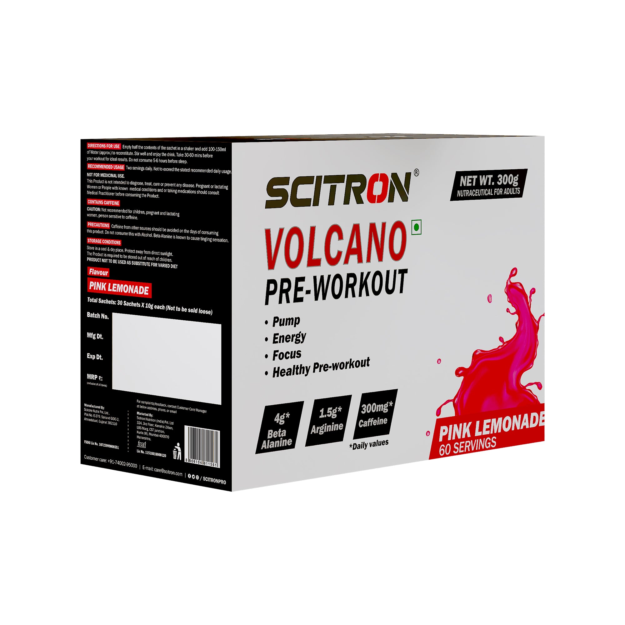 Buy Volcano Pre-Workout Powder Online | Scitron
